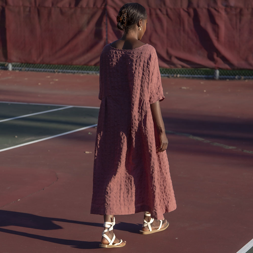 Gathered Midi Dress - Hackwith Design House