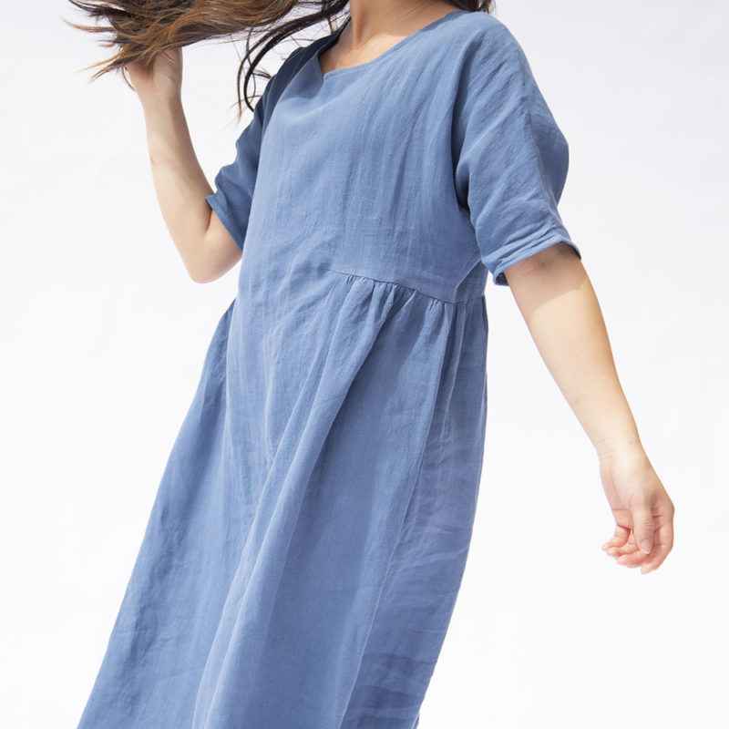 Gathered Midi Dress - Hackwith Design House