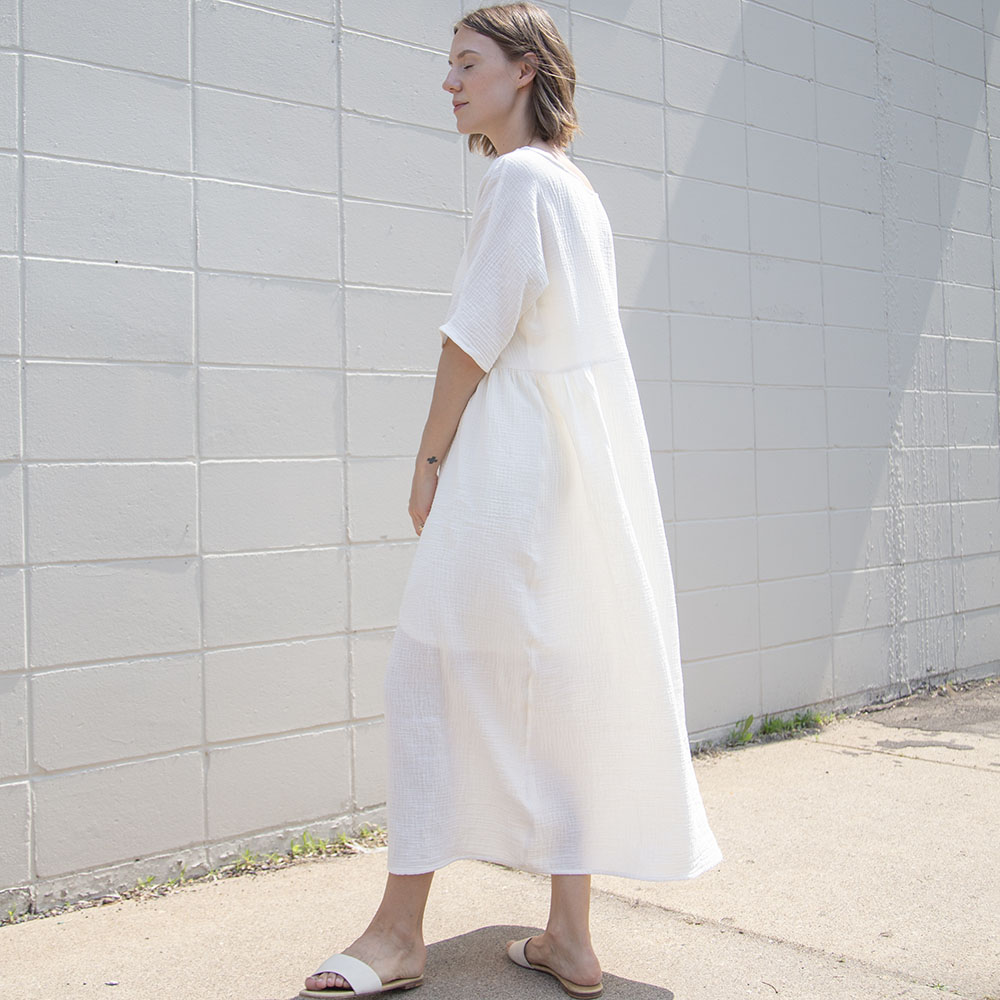 Gathered Midi Dress - Hackwith Design House