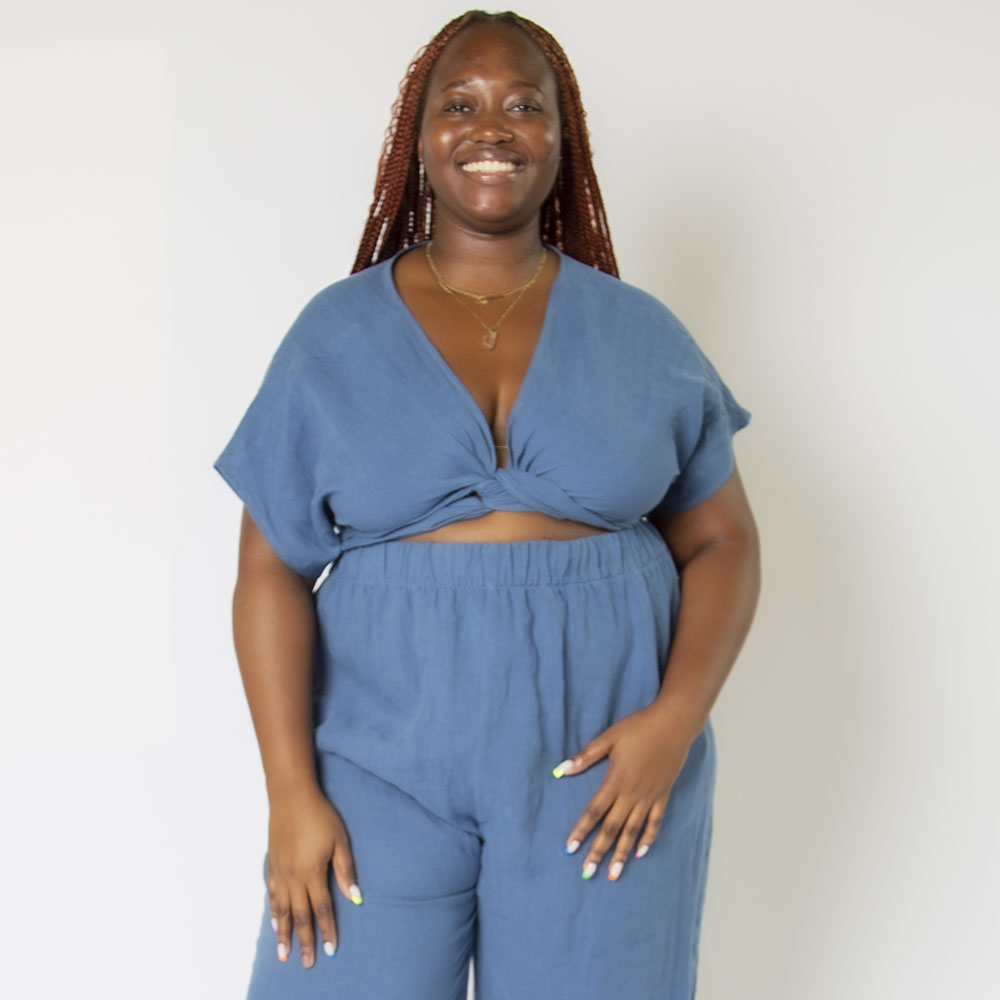 Short Sleeve Tie Top - Hackwith Design House