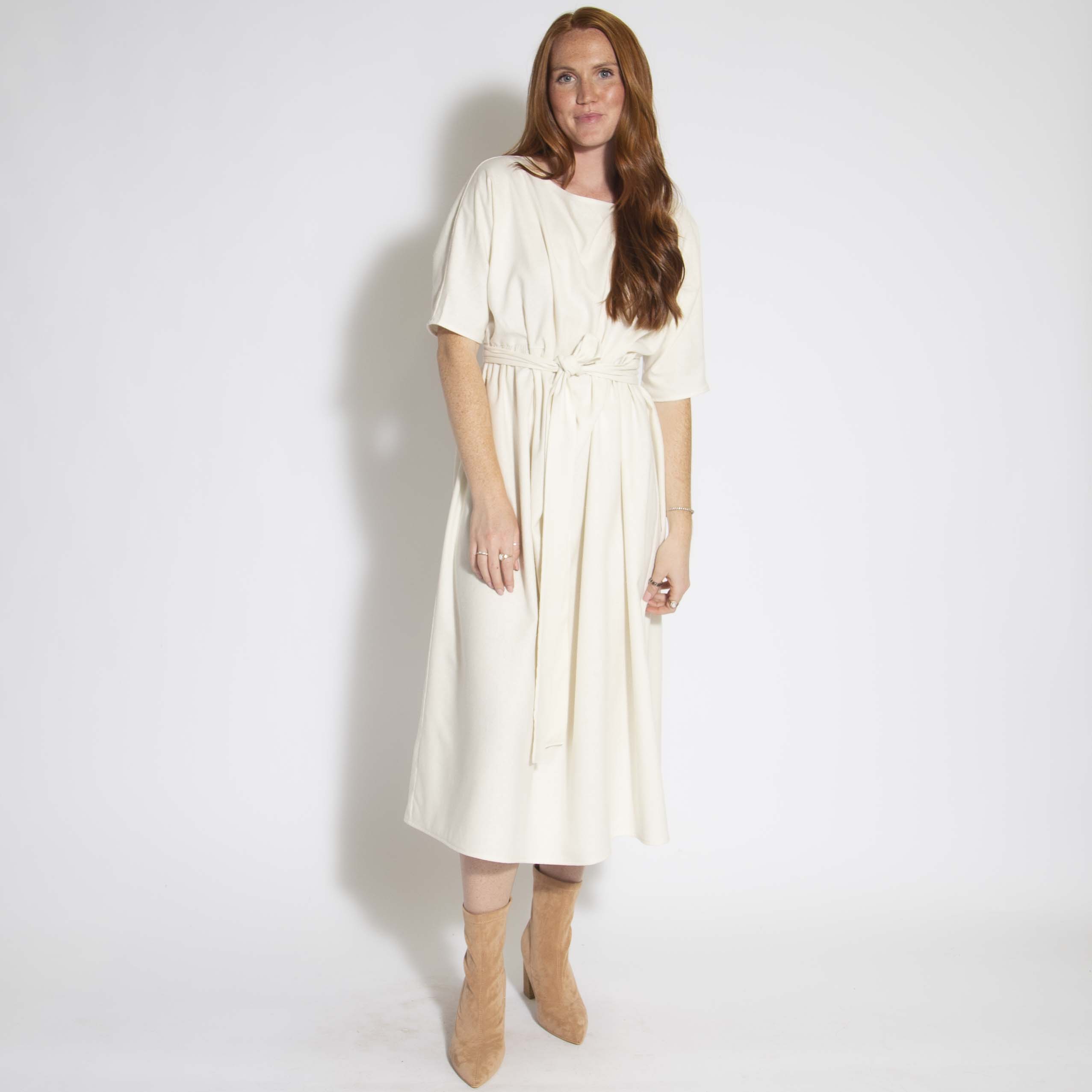 Gathered Midi Dress - Hackwith Design House