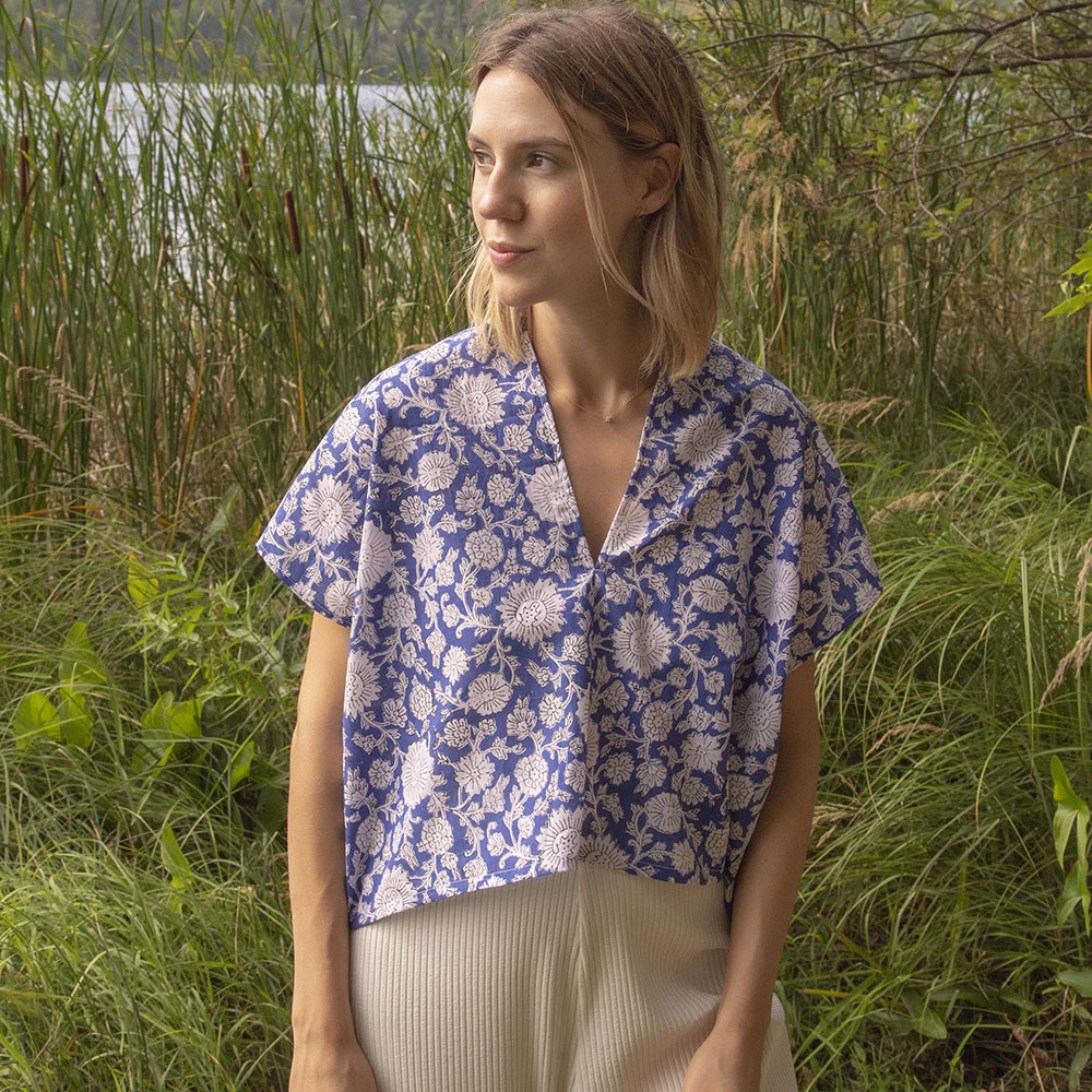 Double V Cropped Top - Hackwith Design House