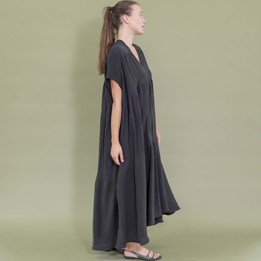 Double V Tiered Maxi Dress - Hackwith Design House