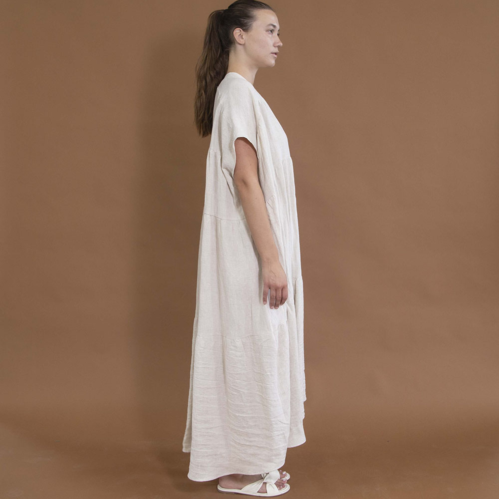 Double V Tiered Maxi Dress - Hackwith Design House