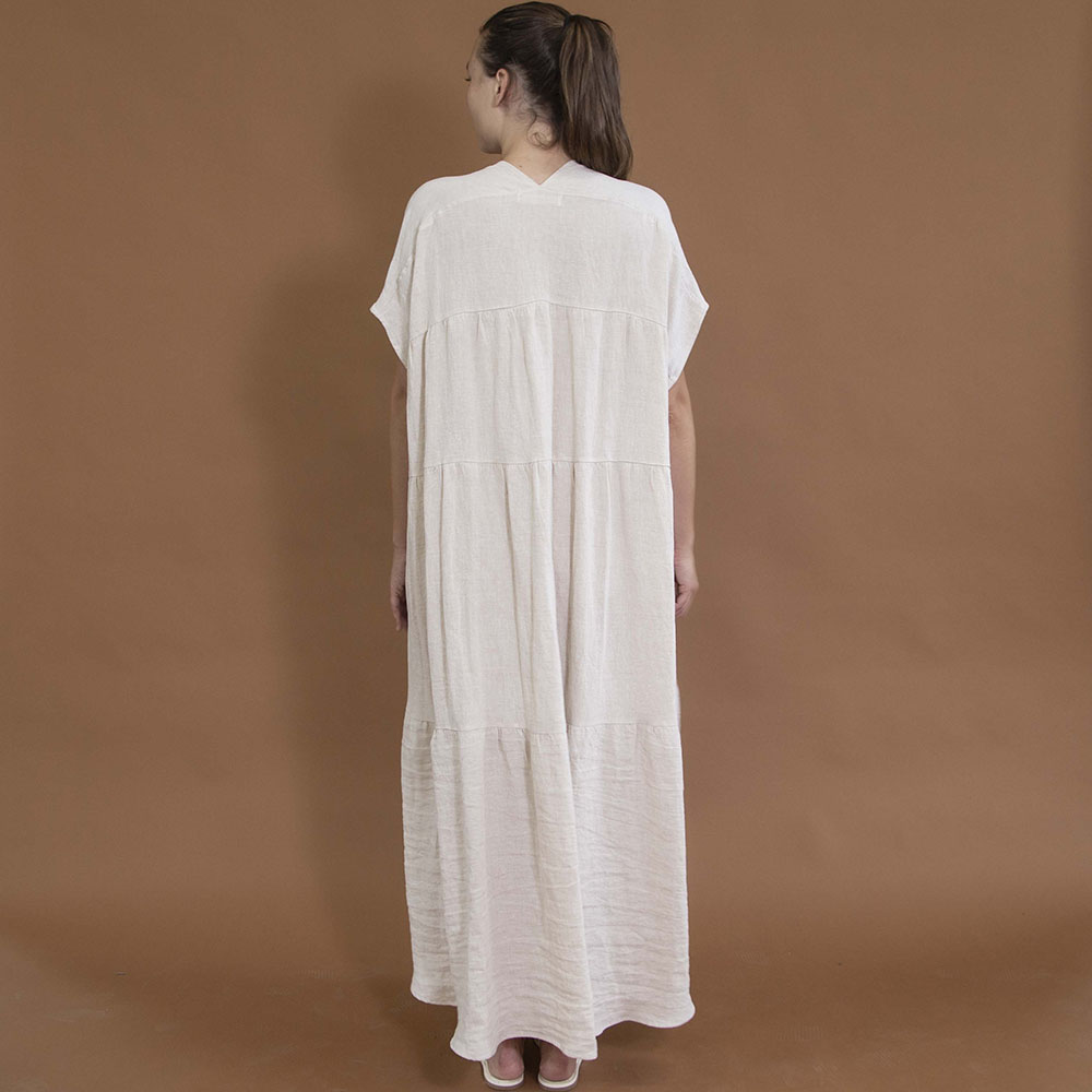 Double V Tiered Maxi Dress - Hackwith Design House