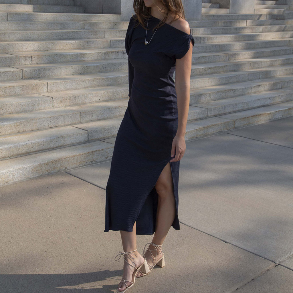 Asymmetrical Rib Dress - Hackwith Design House
