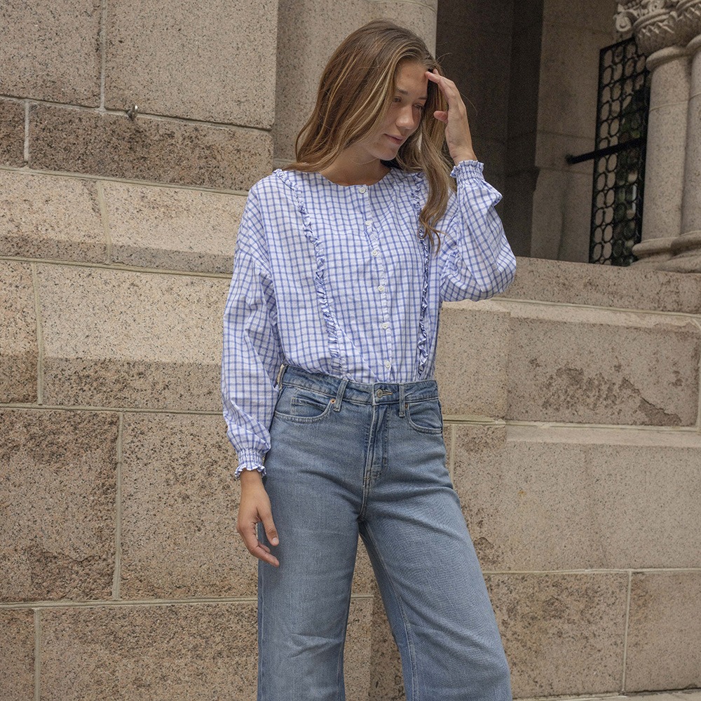 Limited Edition Ruffle Button-Up Blouse - Hackwith Design House